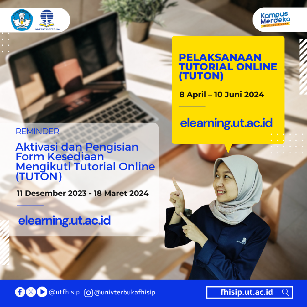 Reminder : “Aktivasi dan Pengisian Form Kesediaan Mengikuti Tutorial ...