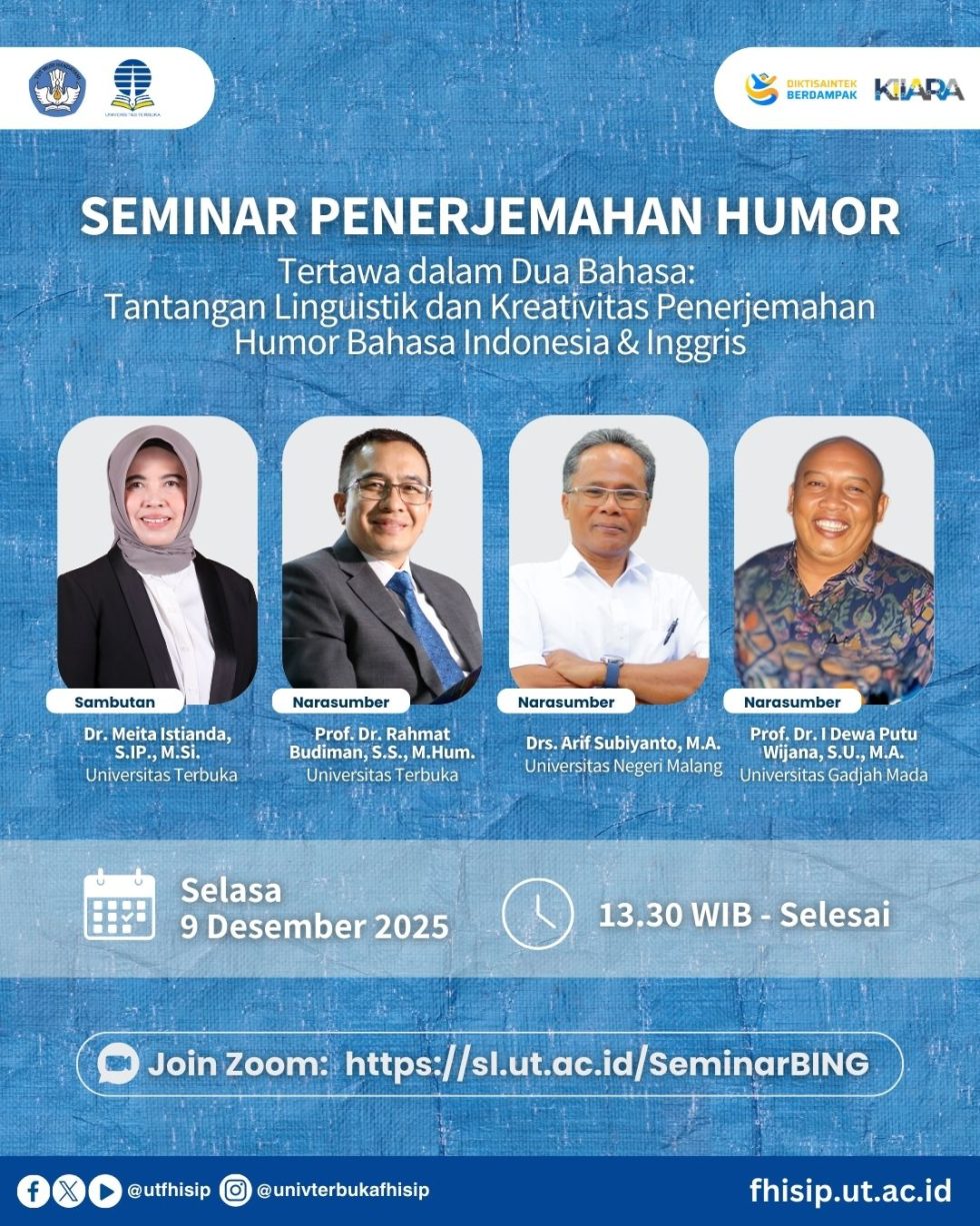 Seminar Penerjemahan Humor “Tertawa dalam Dua Bahasa: Tantangan ...