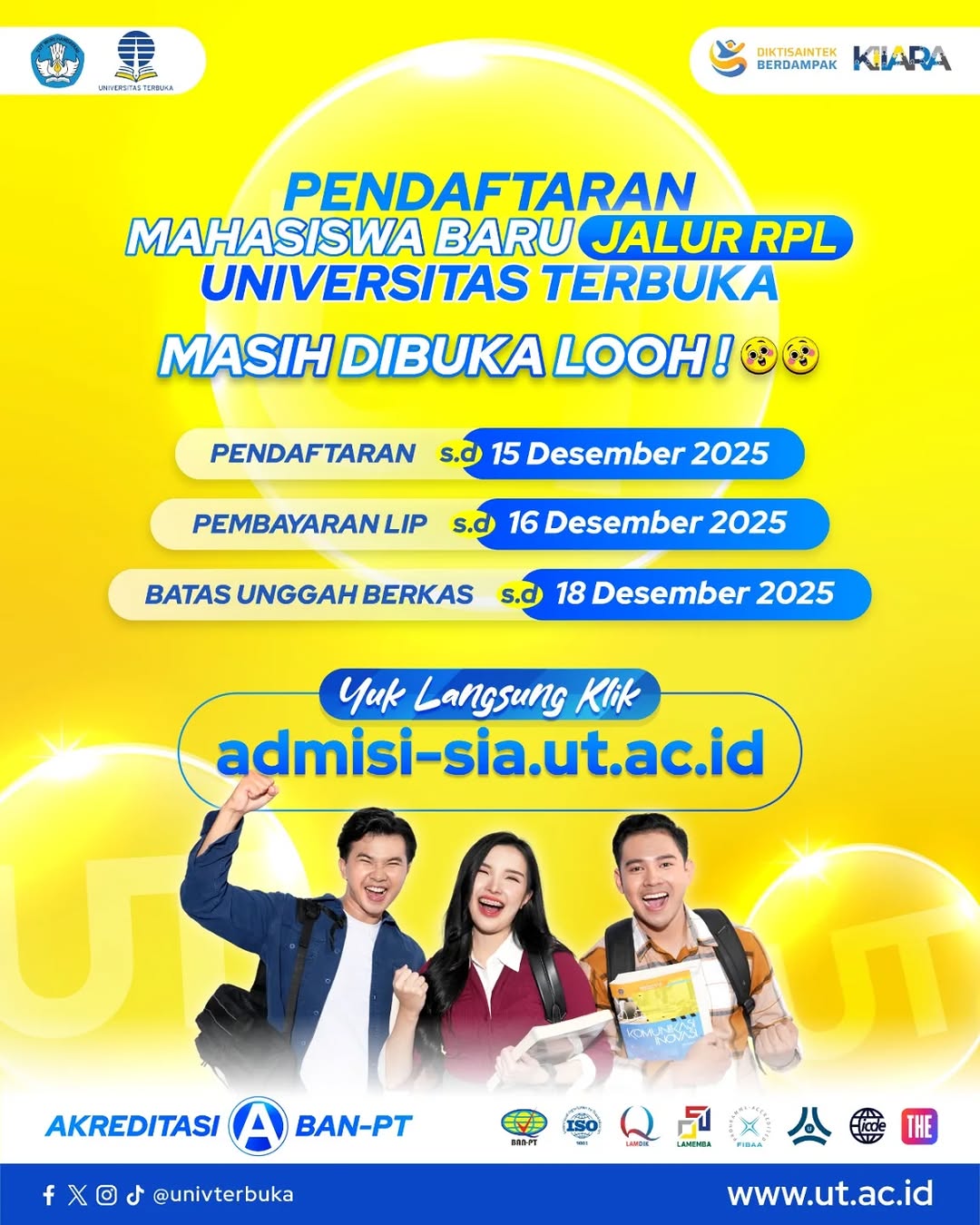 Pendaftaran Jalur RPL Masih Dibuka – Batas Pendaftaran Jalur RPL Semester 2025/2026 Genap s.d 15 ...